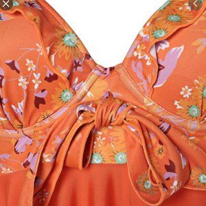 Dresslily | Swim | Daisy Printed Empire Waist Handkerchief Tankini ...
